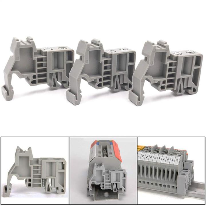 E/UK Din Rail Terminal Blocks End Stopper Bracket Grey,Terminal Block ...