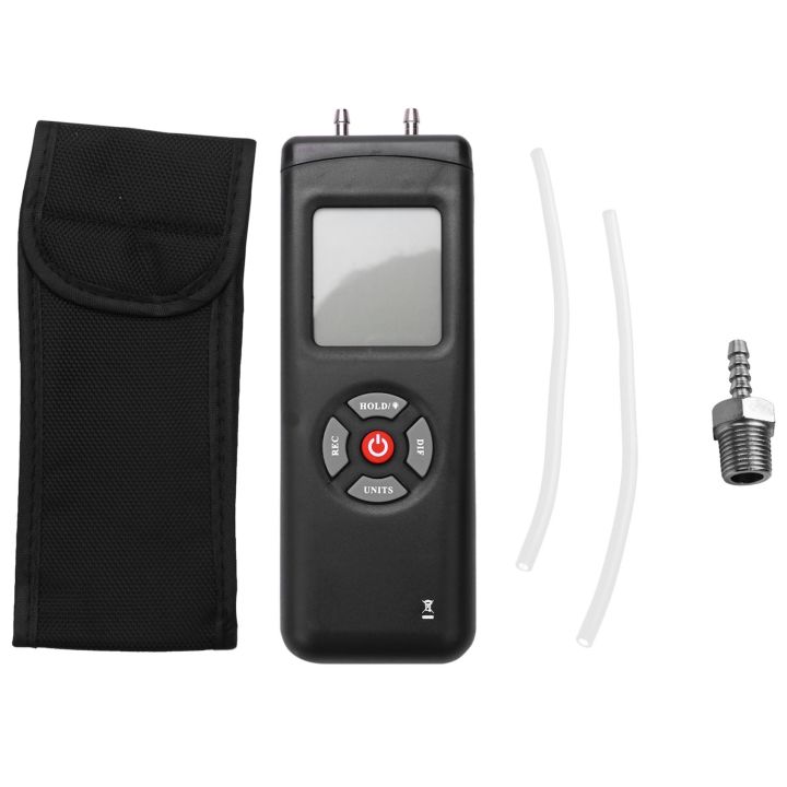 Manometer Digital Portable Handheld Air Vacuum Gas Pressure Gauge Meter ...