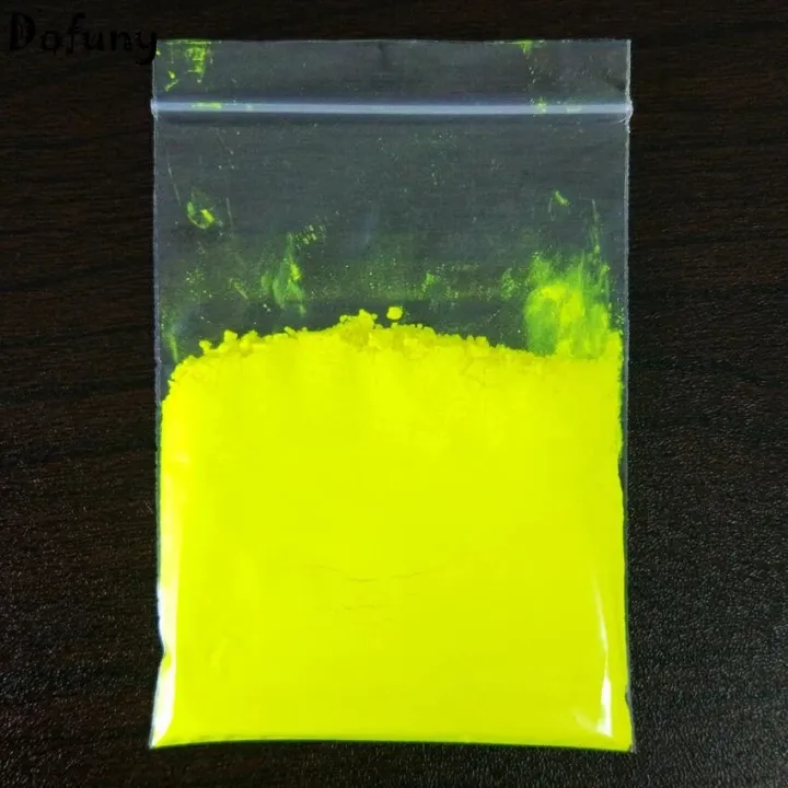 (Shiny Under UV Light)10gr Yellow Color Fluorescent Powder Phosphor ...