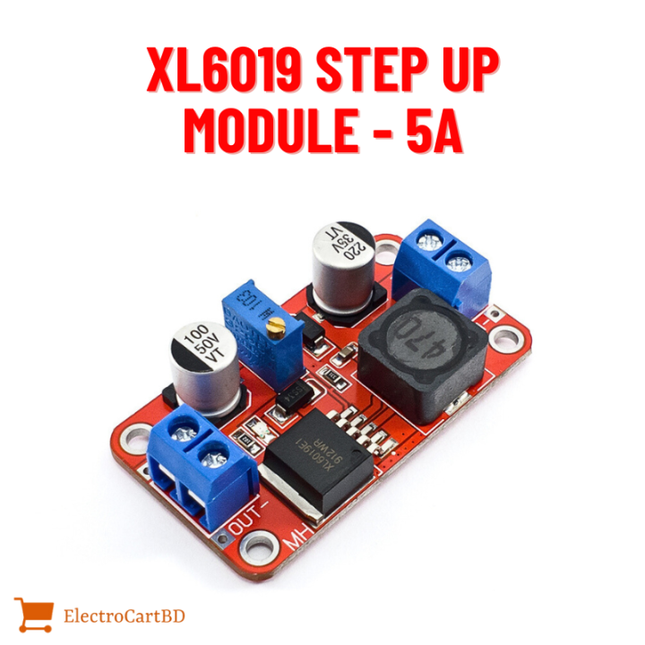 5A DC-DC Step Up Power Module Boost Volt Converter 3.3V-35V To 5V 6V 9V 12V 24V XL6019 ...