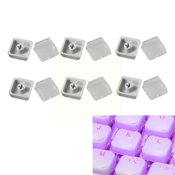 10 Sets Transparent Keycaps Gray Buttons Double-layer Switch Industrial ...