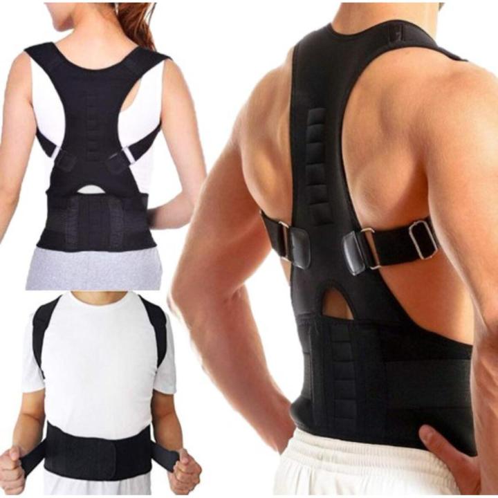 Body Adjustable Magnetic Posture Corrector Corset Back Brace Back Belt ...