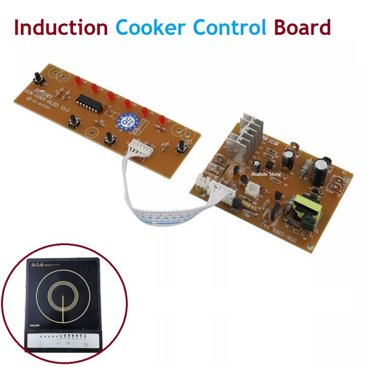 Induction Cooker Control Board 1800W 6 Led Universal Convection Oven ...