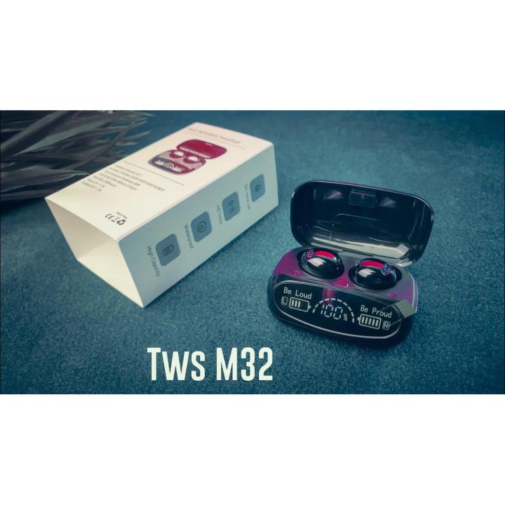 M32 TWS Bluetooth True Wireless Stereo Earbuds - Black | Daraz.com.bd