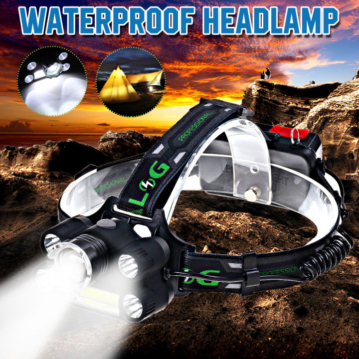 Outdoor 5 Lamp Multi-source Zoom Charging Headlight LED Headlight ...