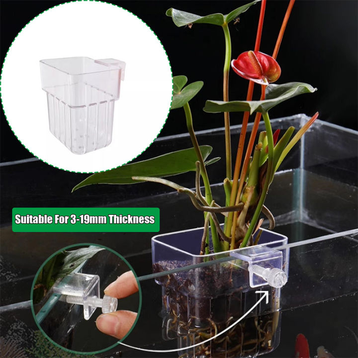 Aquarium Planting Basket Hydroponic Support Hangable Fish Tank Water ...