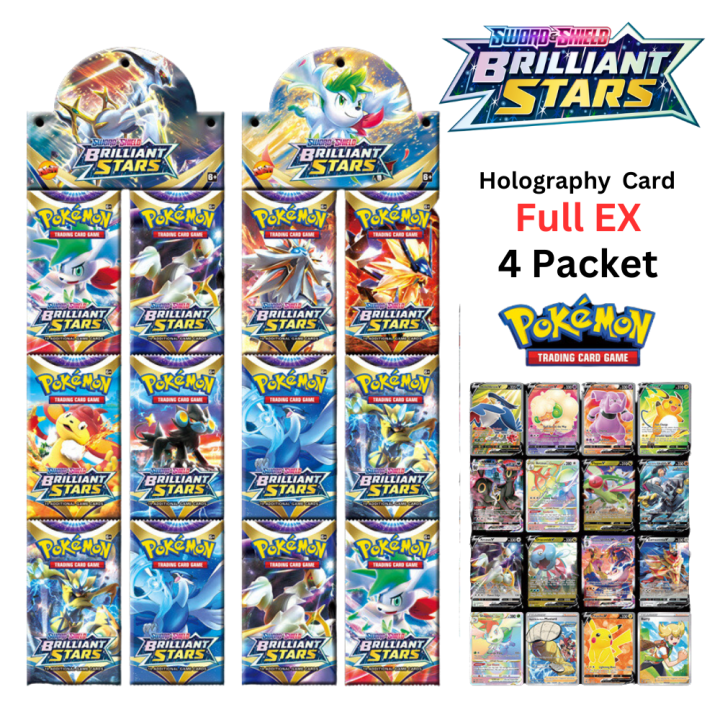 3 packet Pokemon Card Holo SWORD and Shield Brilliant Star - 30 Pcs ...