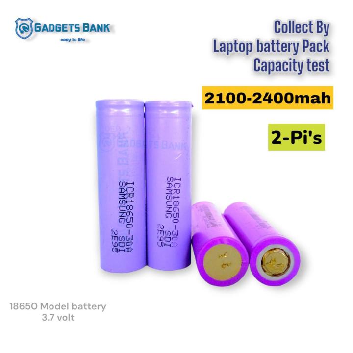 18650 Model 3.7V Lithium-Ion Battery Rechargeable Battery (2-Pcs ...