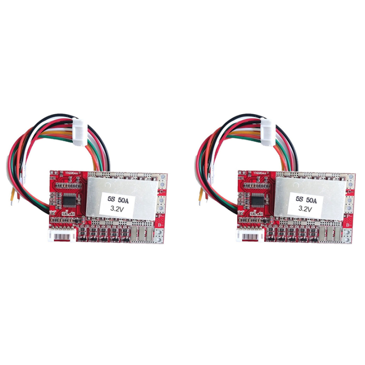 2X 5S 50A BMS Board 3.7V LiFePO4 Battery Protection Board with Balance ...