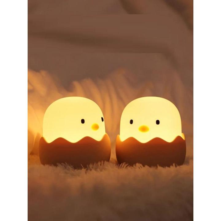 Light-Controlled Sensor LED EU Plug Egg Shell Duck Night Light with ...