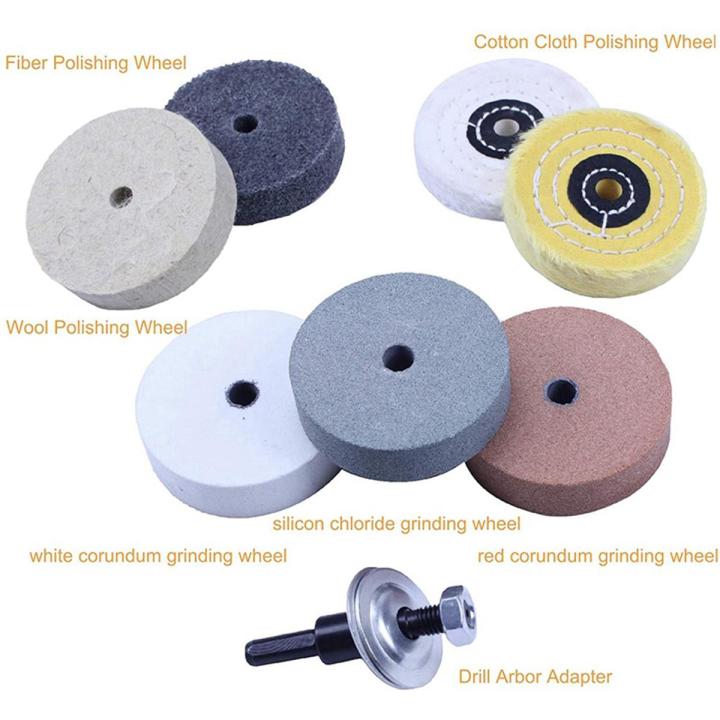 Buffing Polishing Wheel Kit 3 Inch,for Bench Buffer/Bench Grinder ...