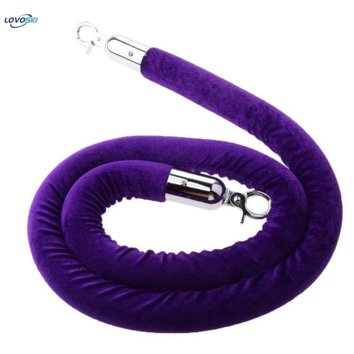 4pcs Purple 1.5m Velvet Rope Crowd Control Stanchion Post Queue Line ...