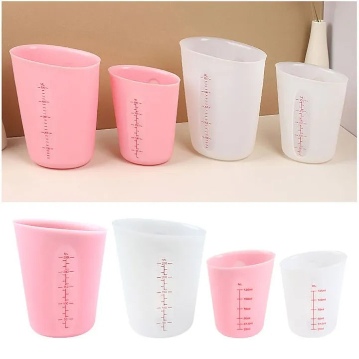 1Pcs Transparent Silicone Measuring Cup with Scale DIY Gypsum Plaster ...