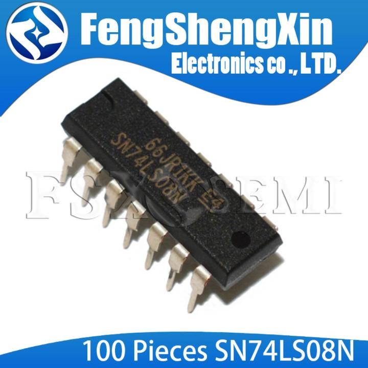 100pcs/lot SN74LS08N SN74LS08 74LS08N 74LS08 SN74LS08 HD74LS08P QUADRUPLE 2-INPUT POSITIVE-AND ...