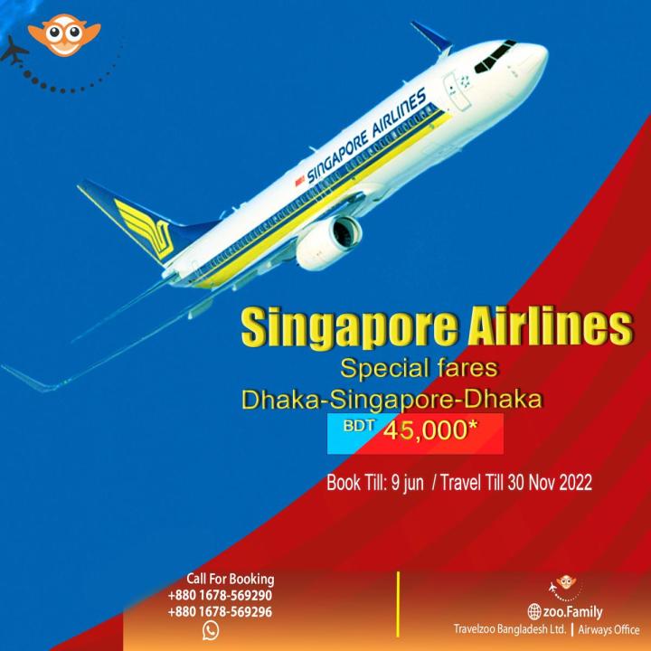 Dhaka-Singapore-Dhaka Air tiket Package | Daraz.com.bd