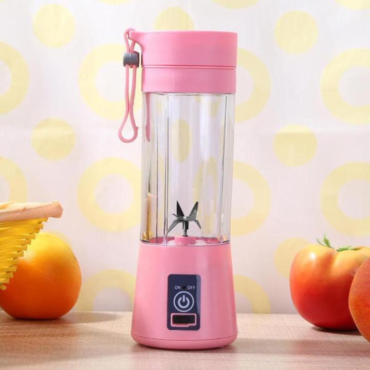 Mini USB Rechargeable Portable Electric Fruit Juicer 6 blades- Smoothie ...