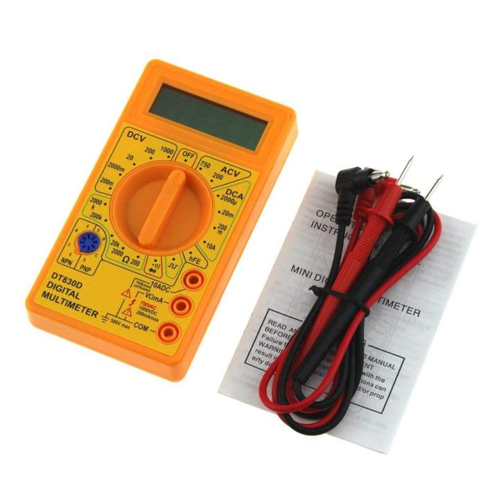 DT830D Digital Multimeter Voltmeter Voltage Ammeter Ampere Ohm Meter ...