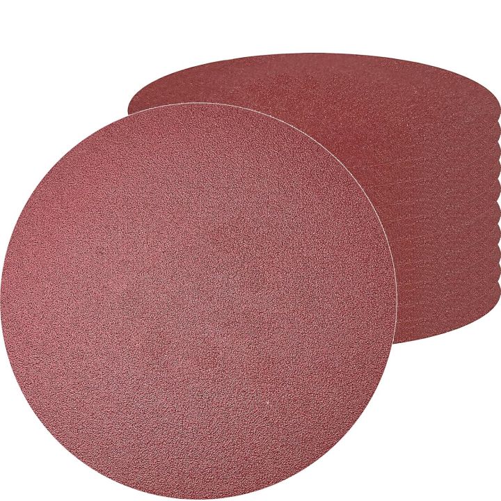 4" and 5" Red P120 Grit Hook & Loop Sanding Discs, Box of 10 pcs ...