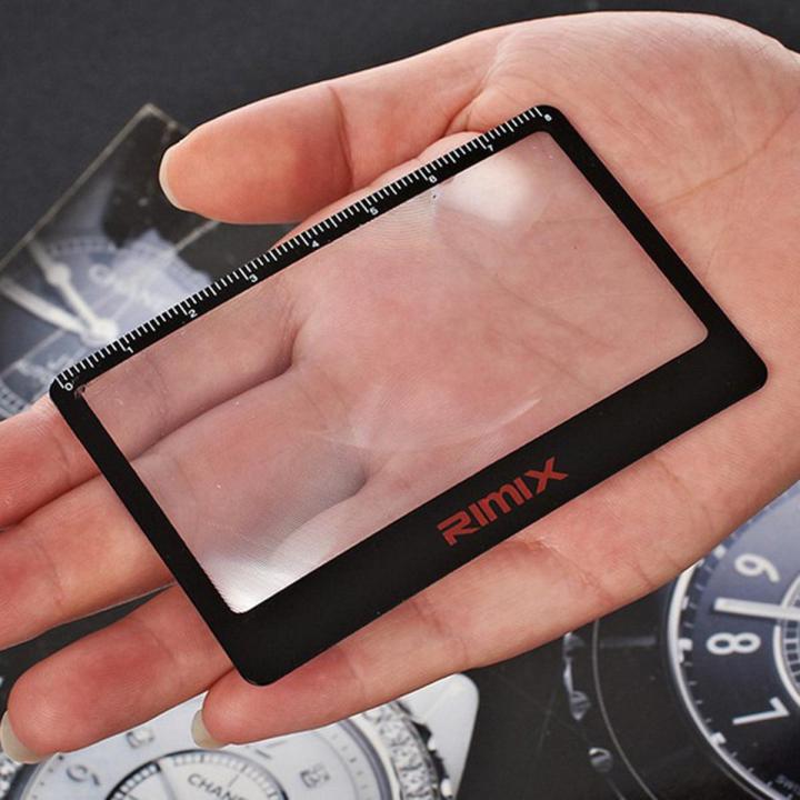 Portable Card Magnifying Glass Ultra-thin Outdoor Fire Magnifying Glass ...