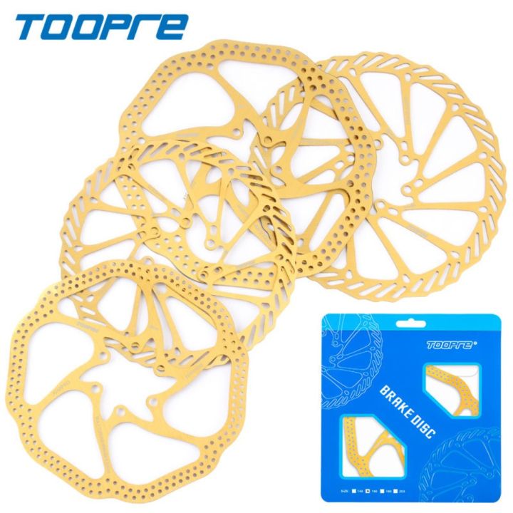 New TOOPRE Bike Brake Rotors CNC Cooling Gold Bike Disk Brake Rotor ...