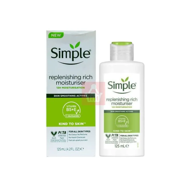 Simple Face Moisturiser - Simple Kind To Skin Replenishing Rich ...