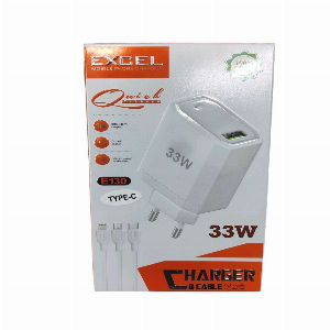 Excel E130 33W Ultra Fast charger Quick Charging with Micro USB / Type ...