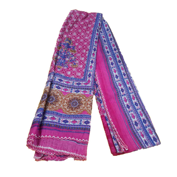 Eid Special Indian Cotton Batik Orna For Women | Daraz.com.bd