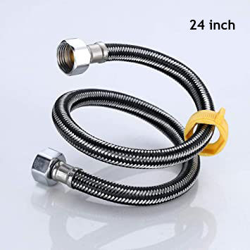 24 inch Stainless Steel 1/2" Flexible Geyser Connection Pipe - 1pcs ...
