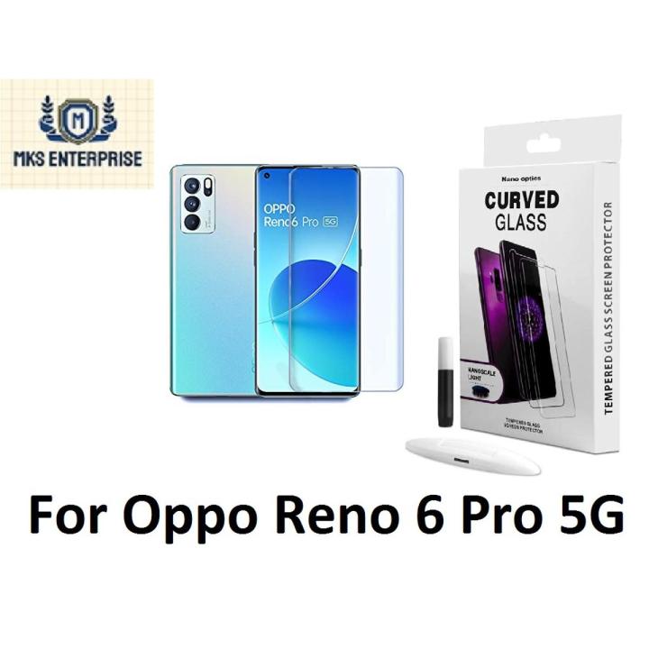 Oppo Reno 6 Pro 5G Full HD Curved Edge Liquid UV Tempered Glass Screen ...
