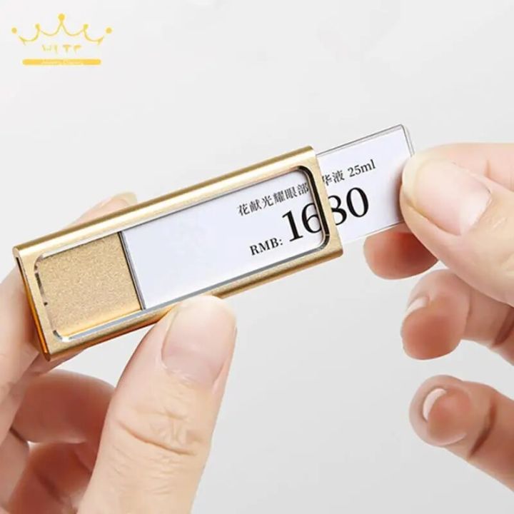 10Pcs/lot 60X22Mm Metal Sign Holder Stand Bread Store Price Label Tag ...