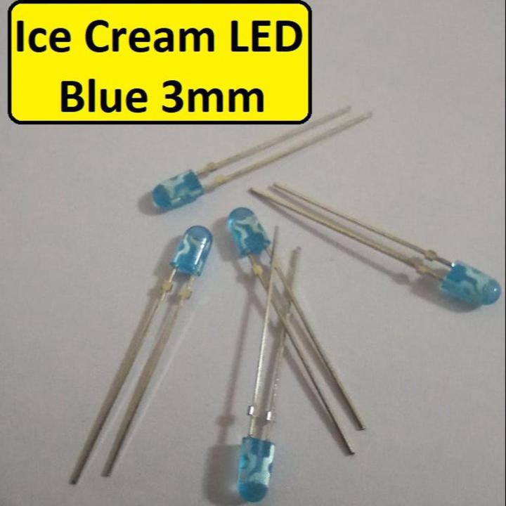 25Pcs- Ultra Bright Blue Color 3mm Ice Cream LED Light Emitting Diode ...