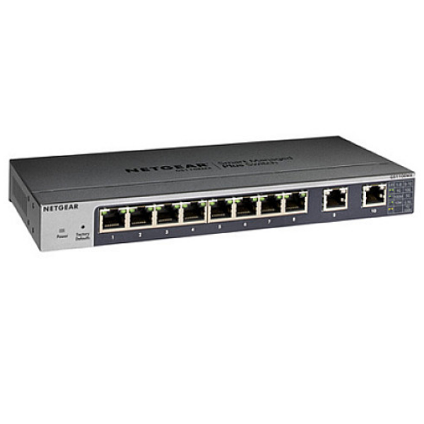 Netgear GS110EMX 8-Port Gigabit Plus 2-Port Multi-Gig Managed Desktop ...