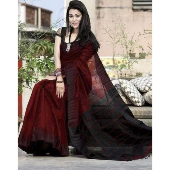 Tower Dhopian Shari Red colour Saree | Daraz.com.bd