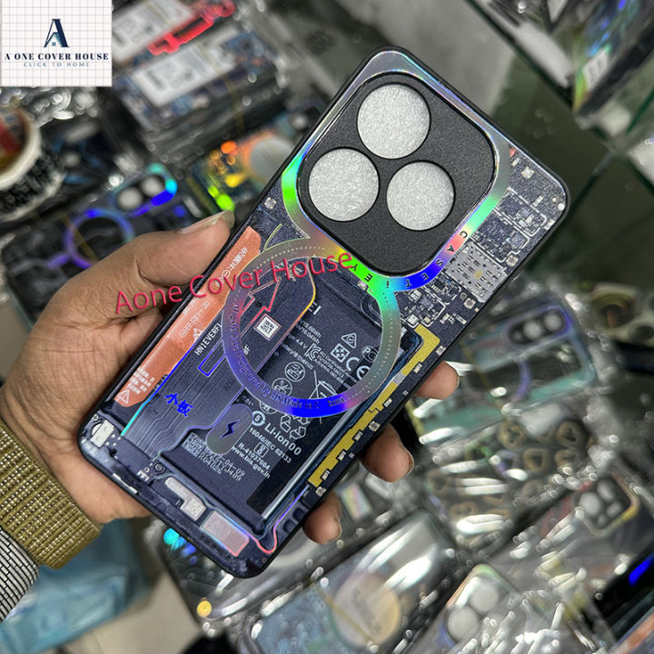 For Infinix Smart 8 HD Phone Case Magsafe 3D Glaze Print With Ring ...