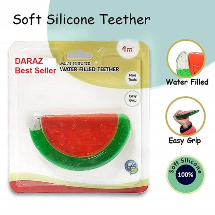 Real Looking Watermelon Shaped Silicone Teether (Red & Green) | Daraz ...