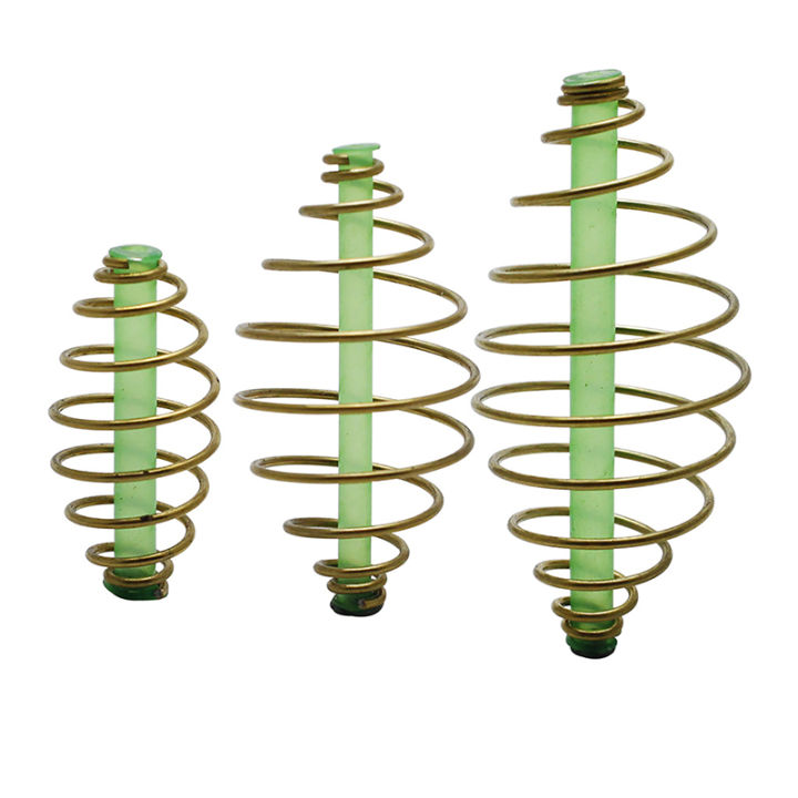 【Free shipping】 10pcs/lot Carp Fishing Spring Feeder Fishing Bait Cage ...