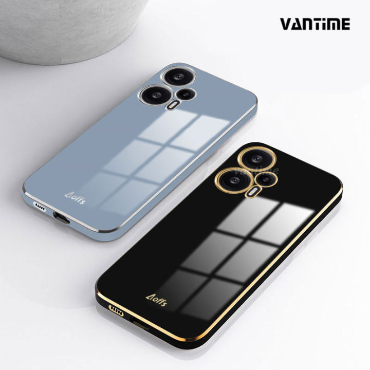 For Xiaomi Poco F5 / Redmi Note 12 Turbo 5G Soft Case Lens Protector Square Frame Shiny Bling ...