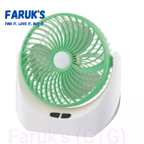 Rechargeable Fan with LED light | Daraz.com.bd