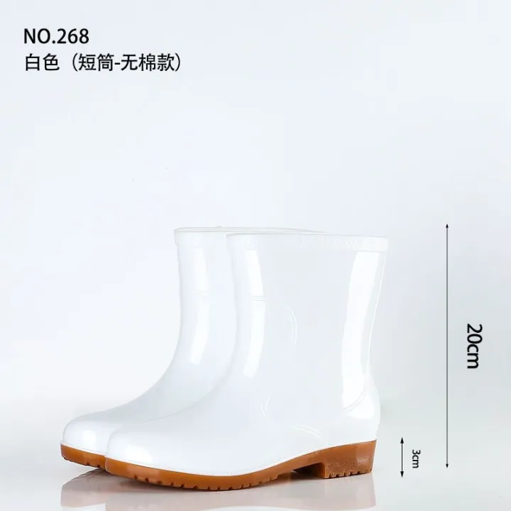 Knee-High Rain Boots Men's Boots Short Tube Sanitary Rain Shoes Beef ...