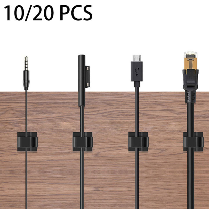 10/20 Pcs Glue Self-adhesive Wire Clip Fixer Holder Cable Holder Square ...