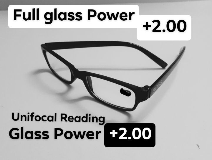 Unifocal Reading Power Glasses For Men & Women Lens Strength (+2.00) Power