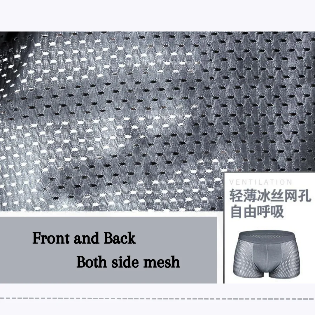 4pcs/Box Both Side Breathable Mesh Fabric Comfortable Boxer Underwear ...