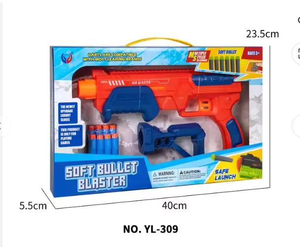 CE High Quality Plastic Air Shooting Game Toys Super Blaster Manual ...