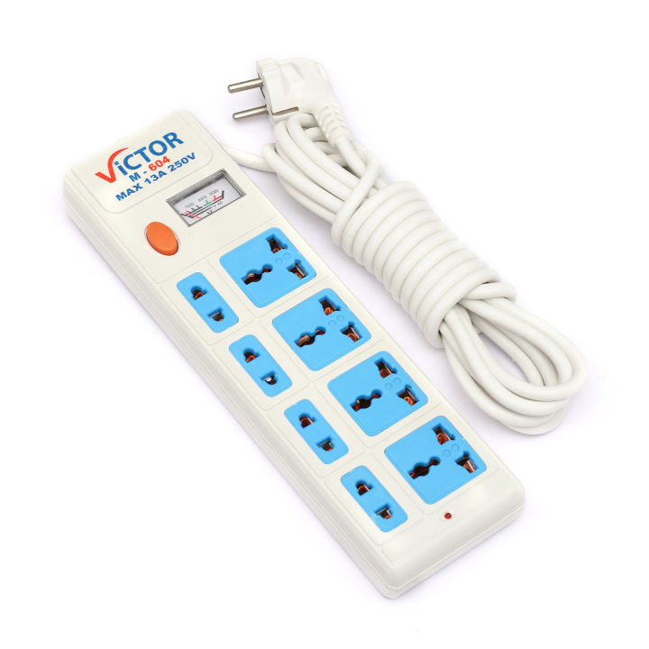 Multiplug Exclusive Gang Socket VICTOR 604 Multiplug 1500 w,15 feet ...