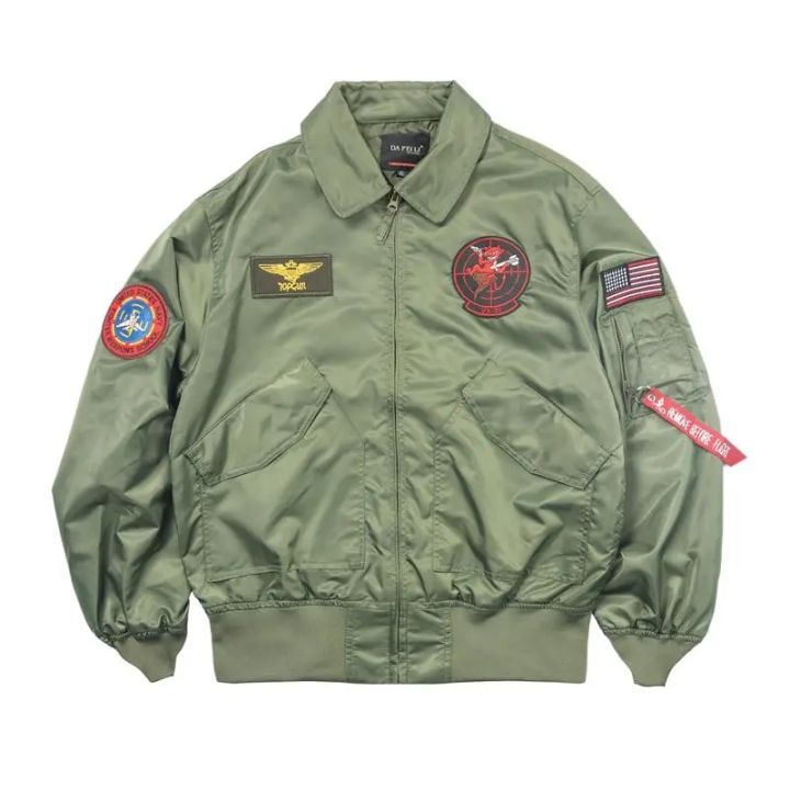 TOP GUN CWU-36P Spring Patched Military Style Bomber Pilot Flight Thin ...
