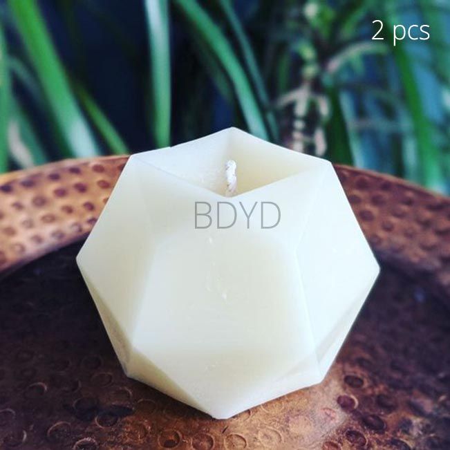 BDYD 3d Polygonal Candle home decor- 2pcs | Daraz.com.bd