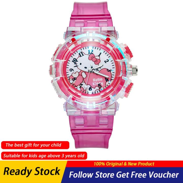 [Without Box]Hello Kitty LED Digital Watch for Children Life Waterproof ...