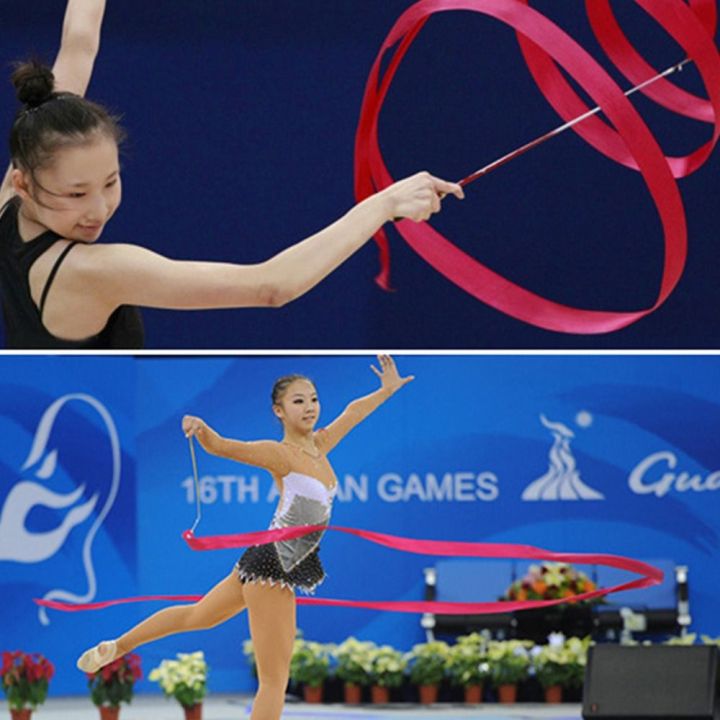 BETTERFORM 10 Colors Rainbow Stick Twirling Rod Gymnastics Ribbon ...