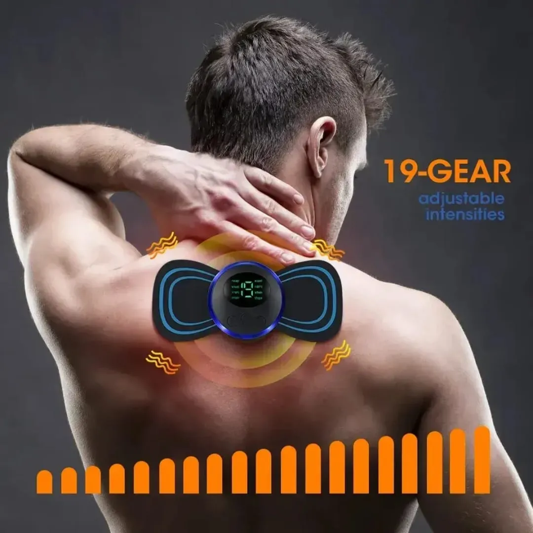 Electric Pulse TENS Muscle Stimulator Pad, Rechargeable Pain Relief ...