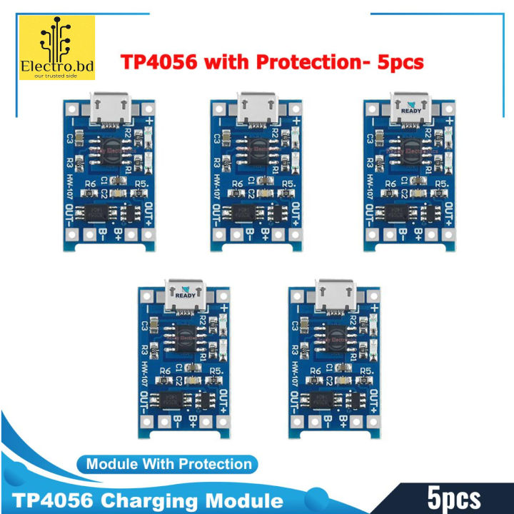 Tp4056 1A Battery Charging Module With Protection-Micro B Usb - Solar ...